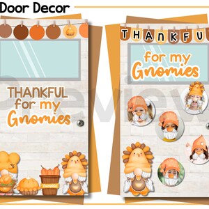 Thanksgiving Fun Gnome Bulletin Board & Classroom Decor + Editable ...