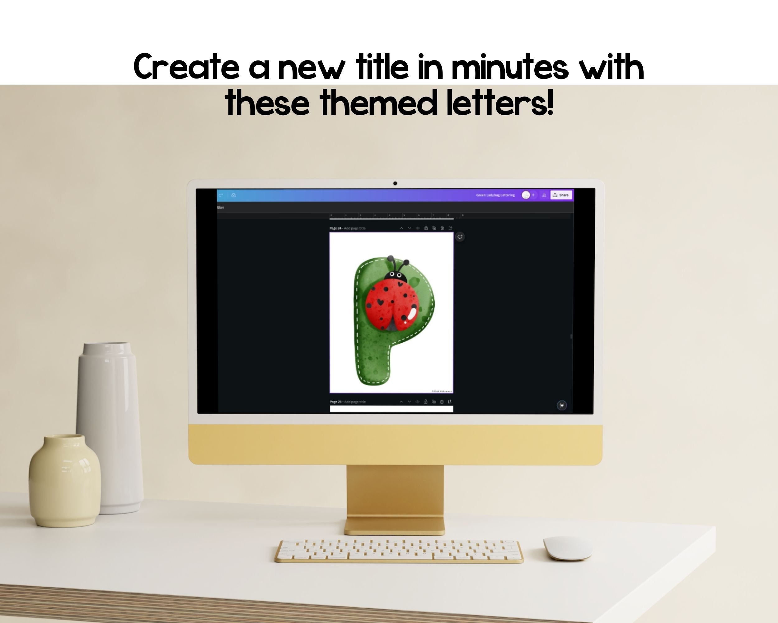 Spring Ladybugs Lettering Bulletin Board Titles / Classroom & Door ...