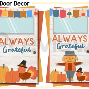 Thanksgiving Gratitude Bulletin Board & Classroom Decor + Editable ...