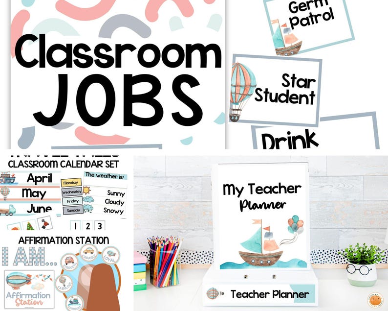 Travel Classroom Decor Bundle | Editable Bulletin Board, Meet the ...