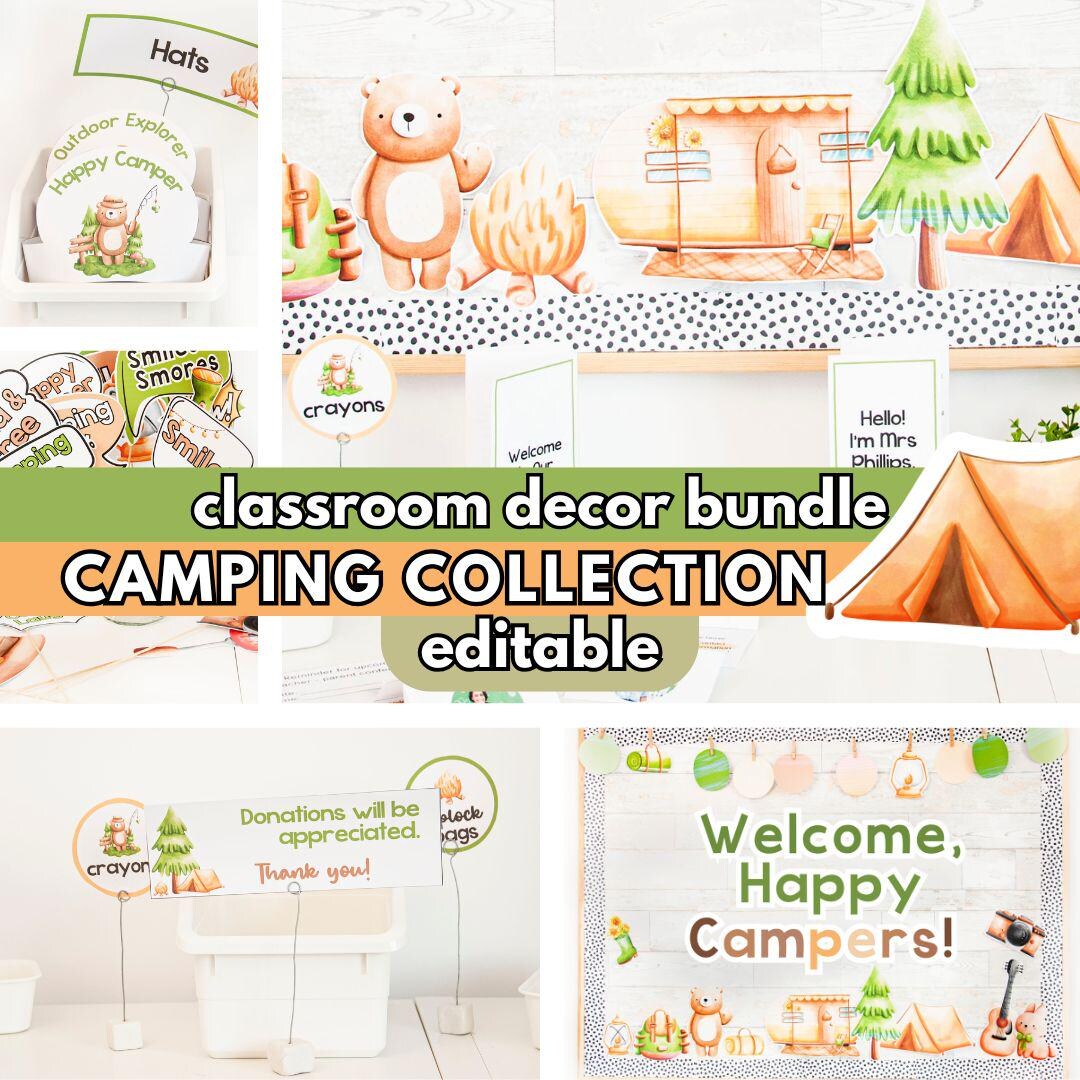 Camping Theme Classroom Decor Bundle, Bulletin Boards, Back to School ...