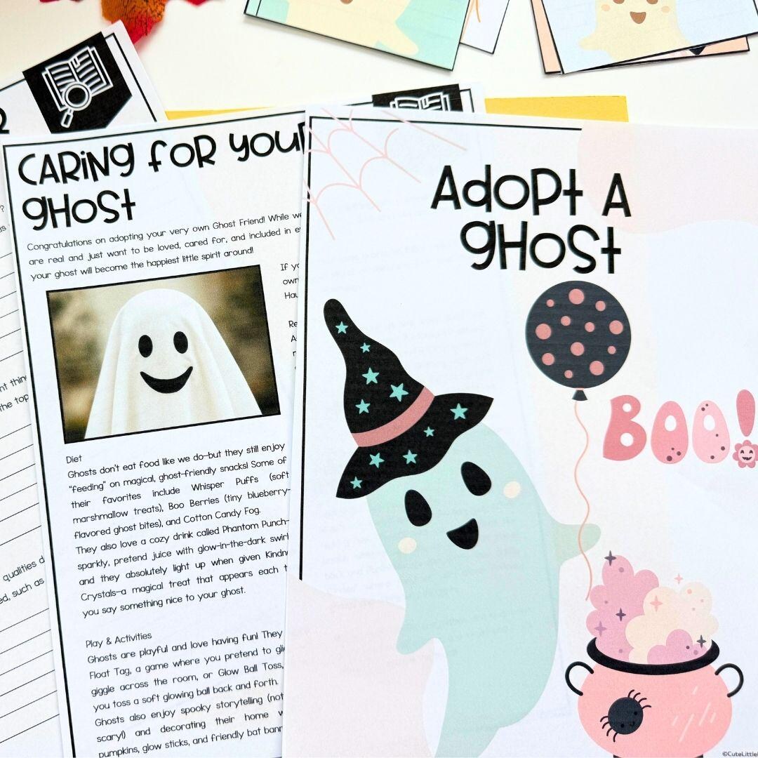 Adopt a Ghost Project Based Learning, Printable Halloween Activity ...
