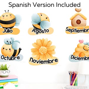 Busy Bee Birthday Display | Editable Bulletin Board Set With English ...