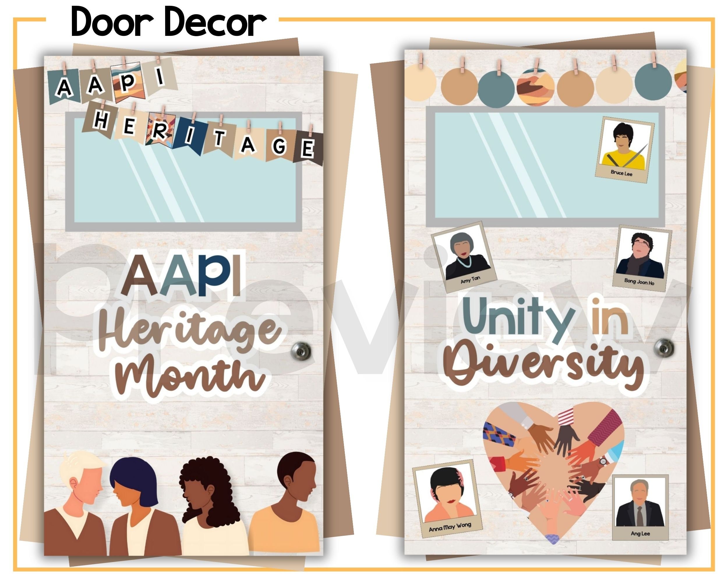 AAPI Heritage Month Bulletin Board & Classroom Decor Editable Versions ...