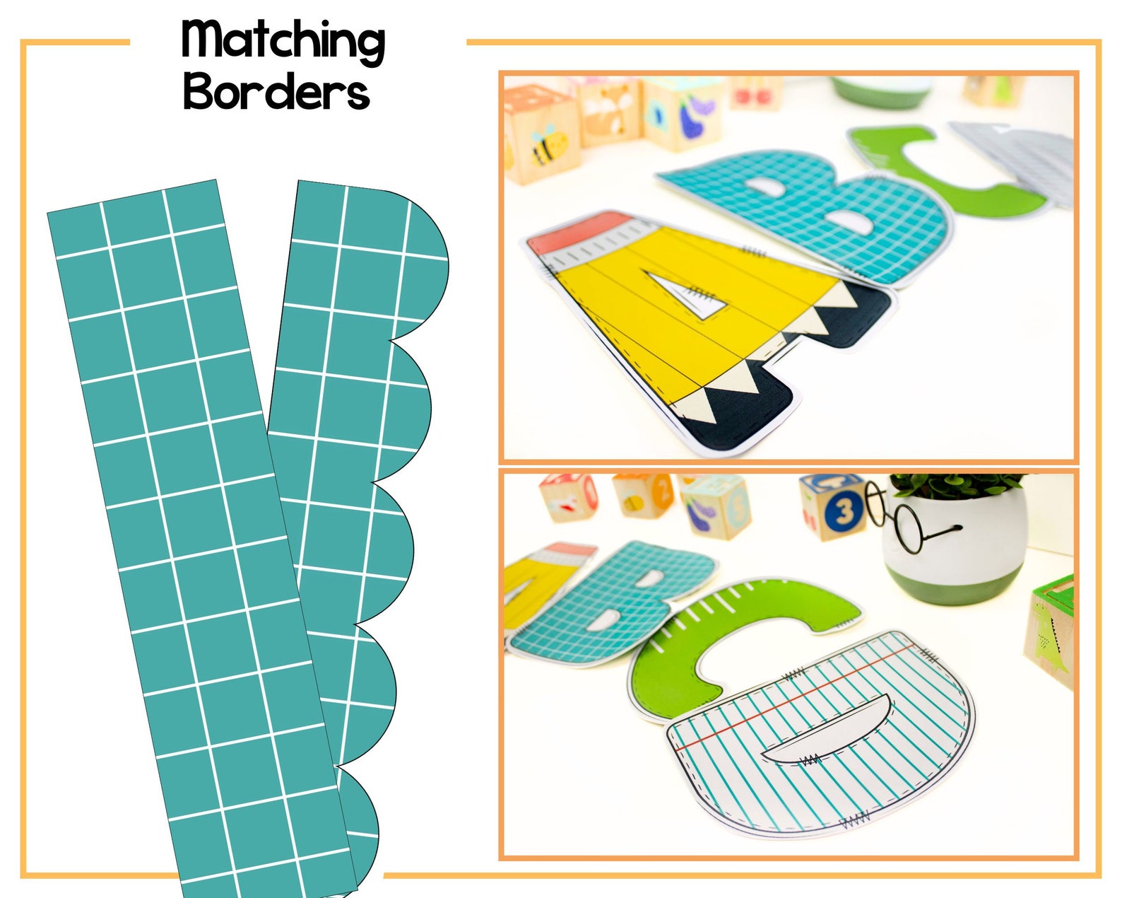 Back to School Bulletin Board Letters and Numbers | Editable Door ...