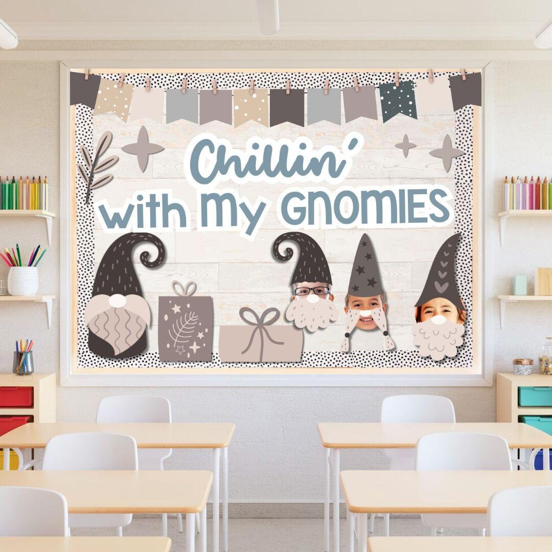 Winter Bulletin Board Kit – Chillin' With My Gnomies Editable Classroom ...