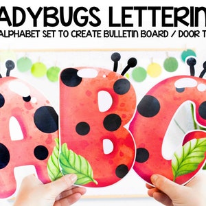 Ladybug Letters - Bulletin Board Titles / Classroom & Door Decor ...