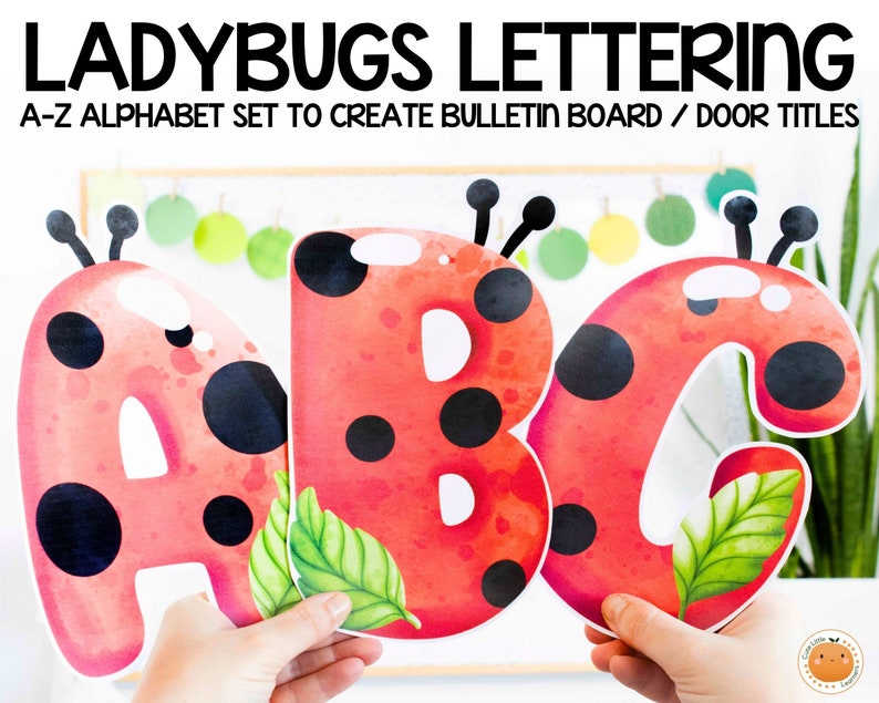 Ladybug Letters Bulletin Board Titles / Classroom & Door Decor ...