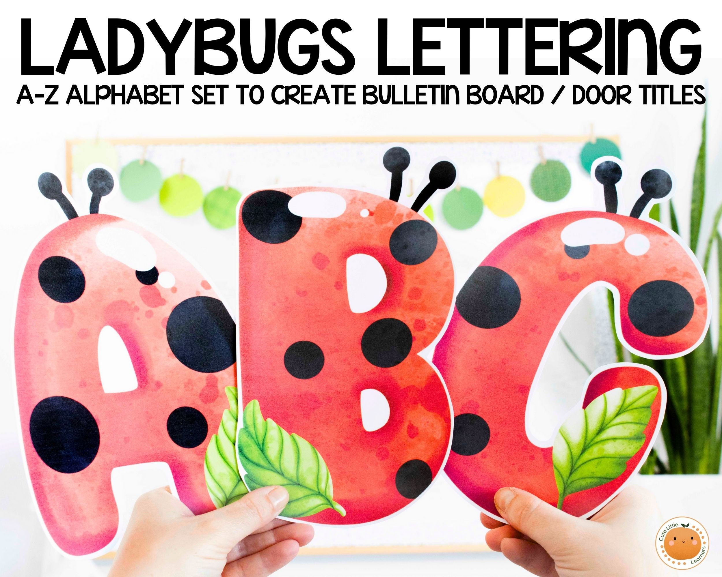 Ladybug Letters Bulletin Board Titles / Classroom & Door Decor ...