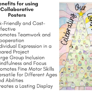 Christmas Collaborative Poster for Bulletin Board or Door Decor ...