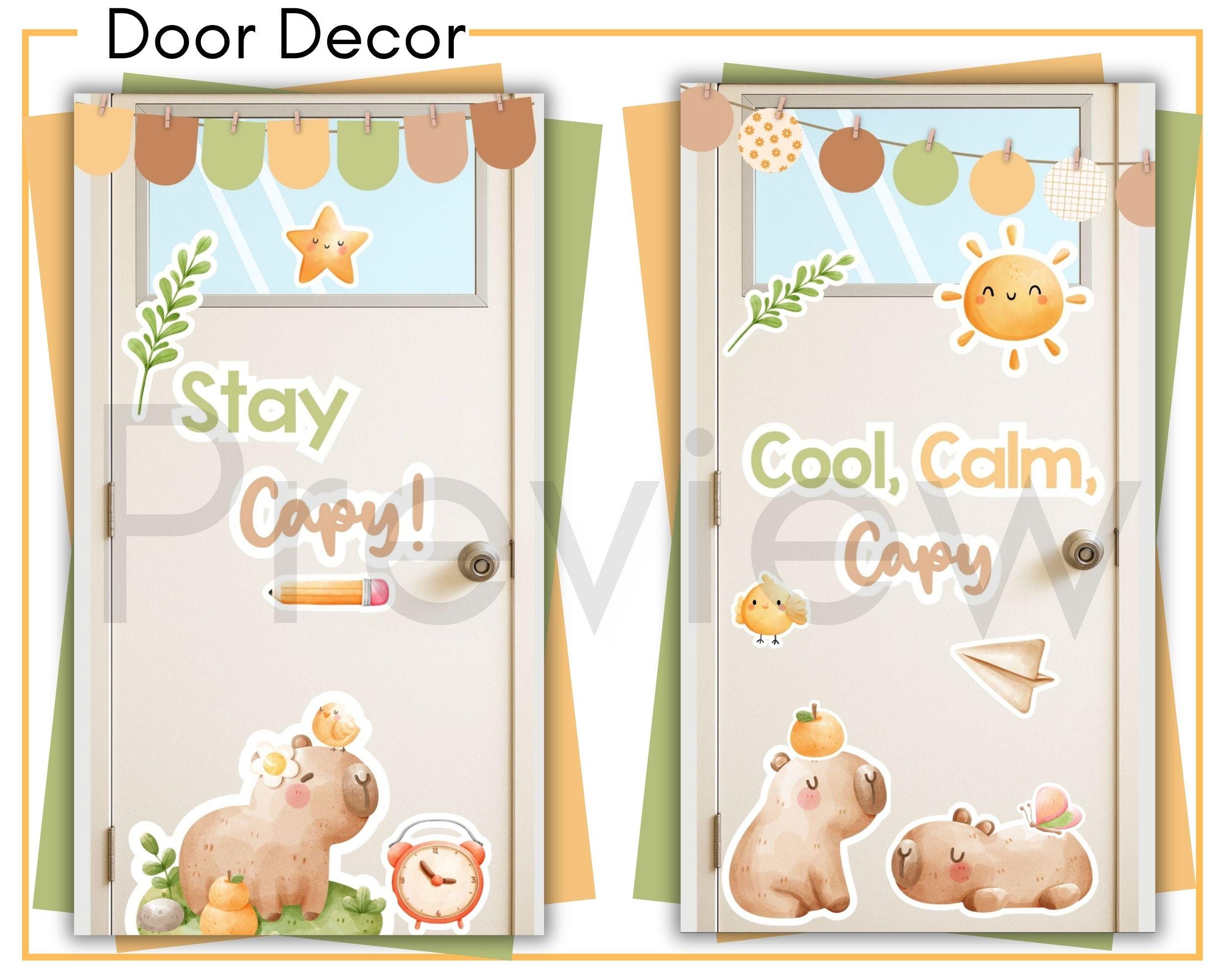 Capybara Classroom Decor Kit | Editable Bulletin Board Set With Posters ...