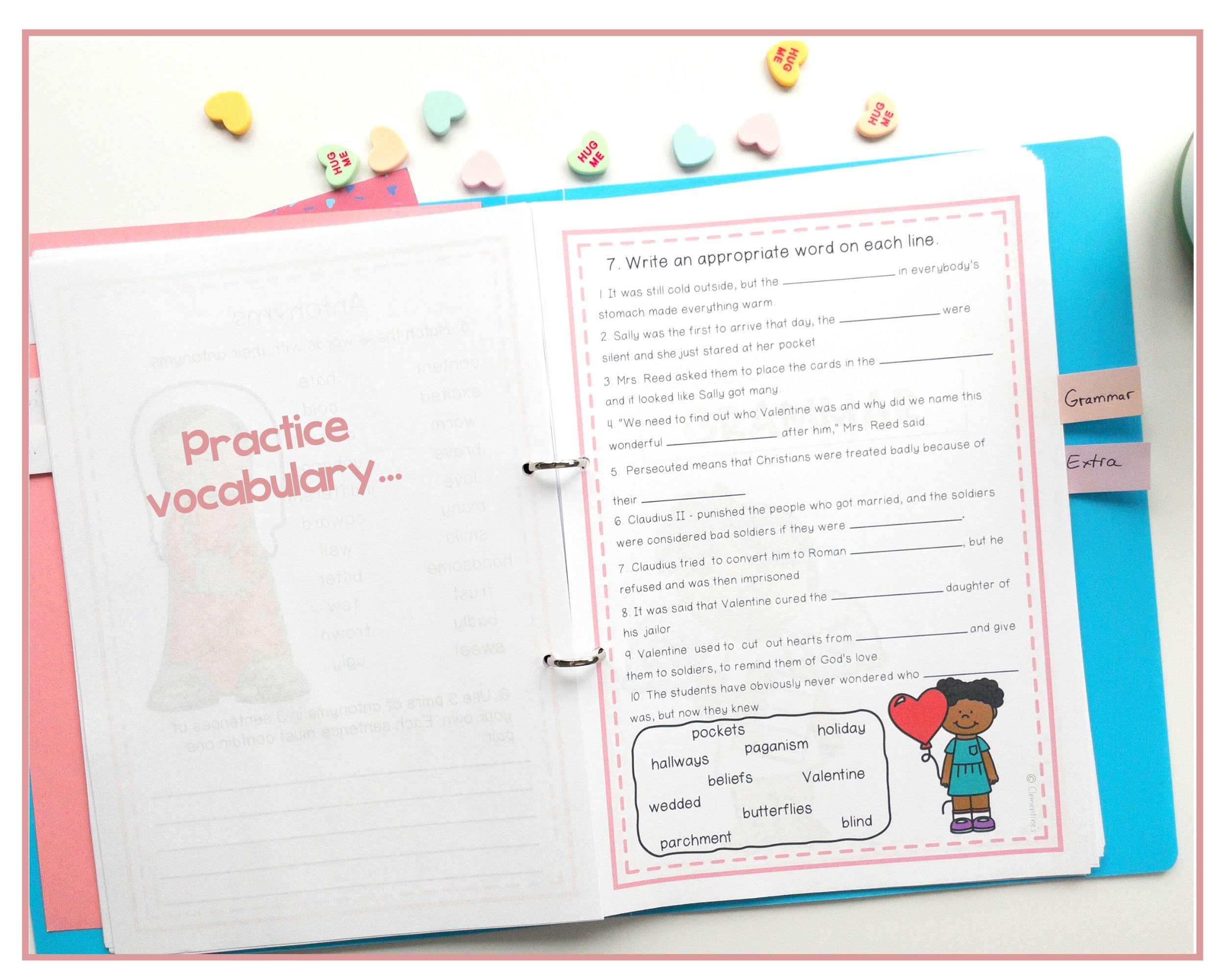 The History of Valentine's Day STORY & ELA PACK Printable Valentine's ...