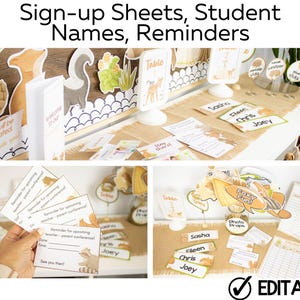 Woodland Back to School Bulletin Board, Editable Open House, Parent ...