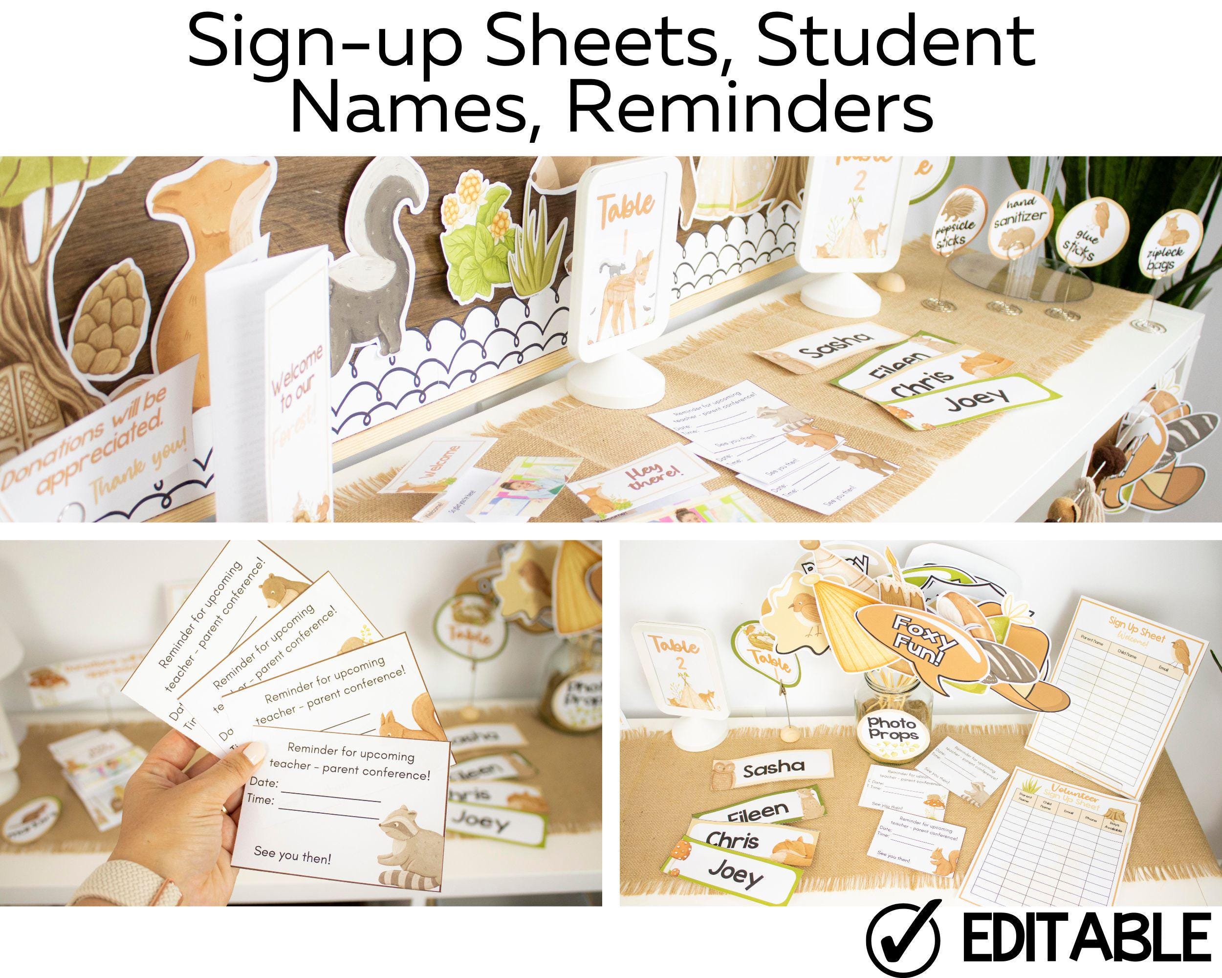 Woodland Friends Classroom Decor Kit: Editable Back-to-school Bulletin ...