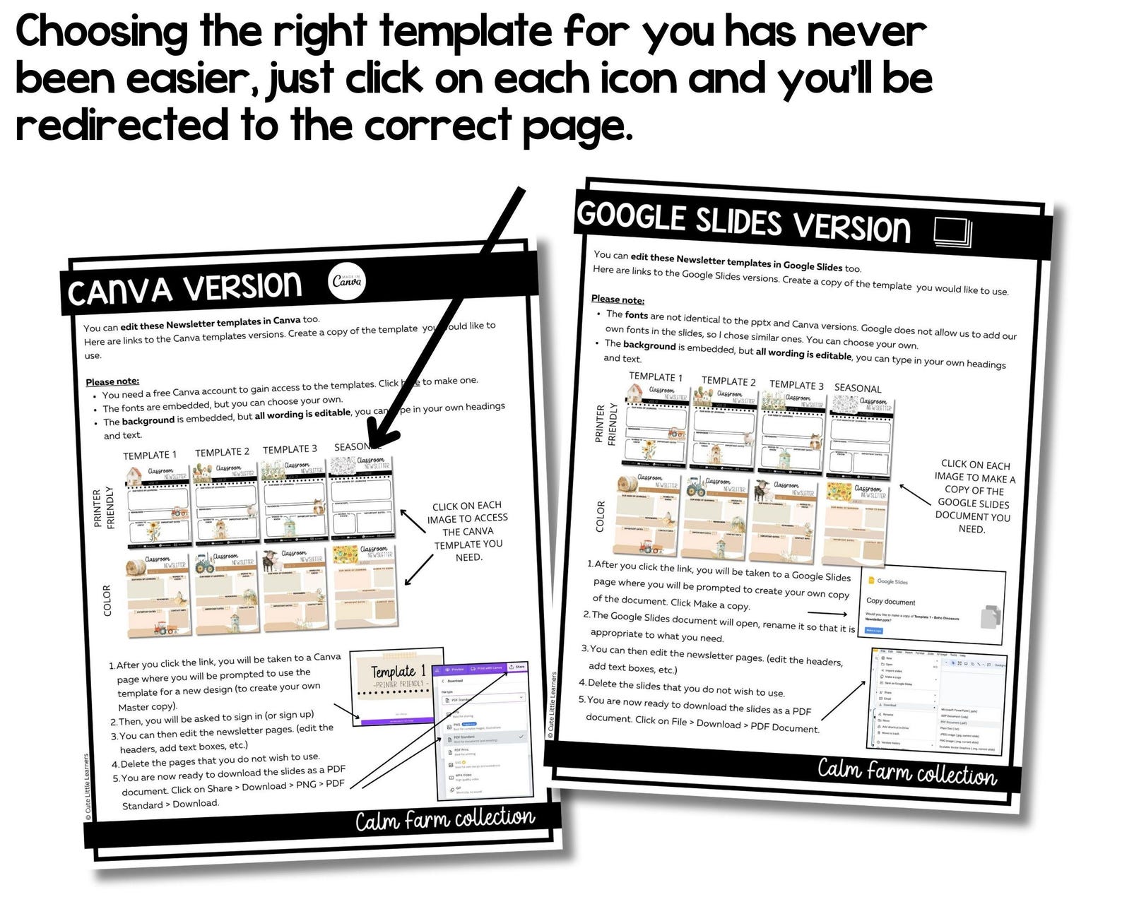 Calm Farm Classroom Newsletter Templates | Editable Weekly and Monthly ...