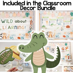 Jungle Safari Birthday Display, Editable Birthday Bulletin Board ...