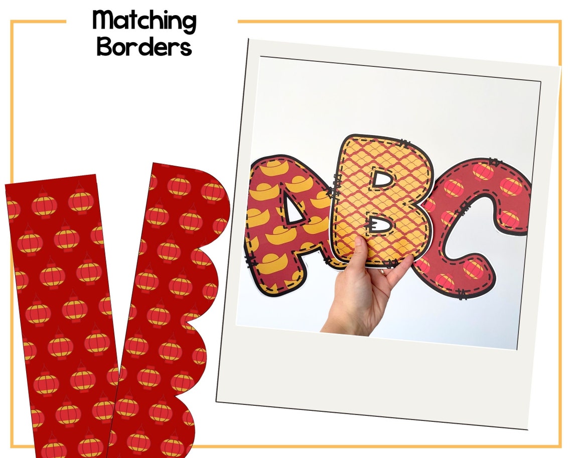Chinese New Year Lettering for Bulletin Board Titles / Classroom Decor ...