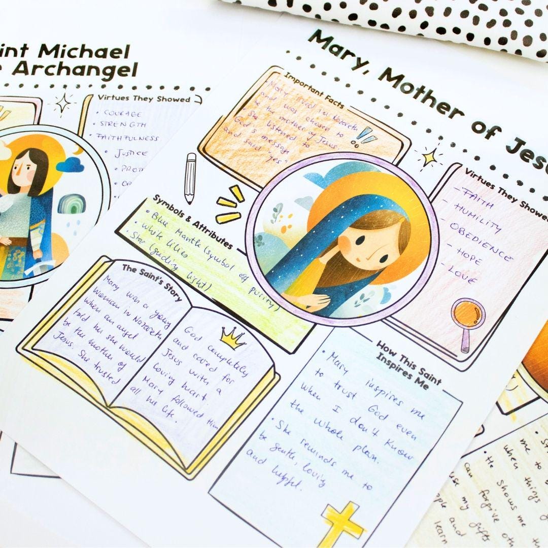 All About Saints Research Pages – 30 Printable Biography Worksheets for ...