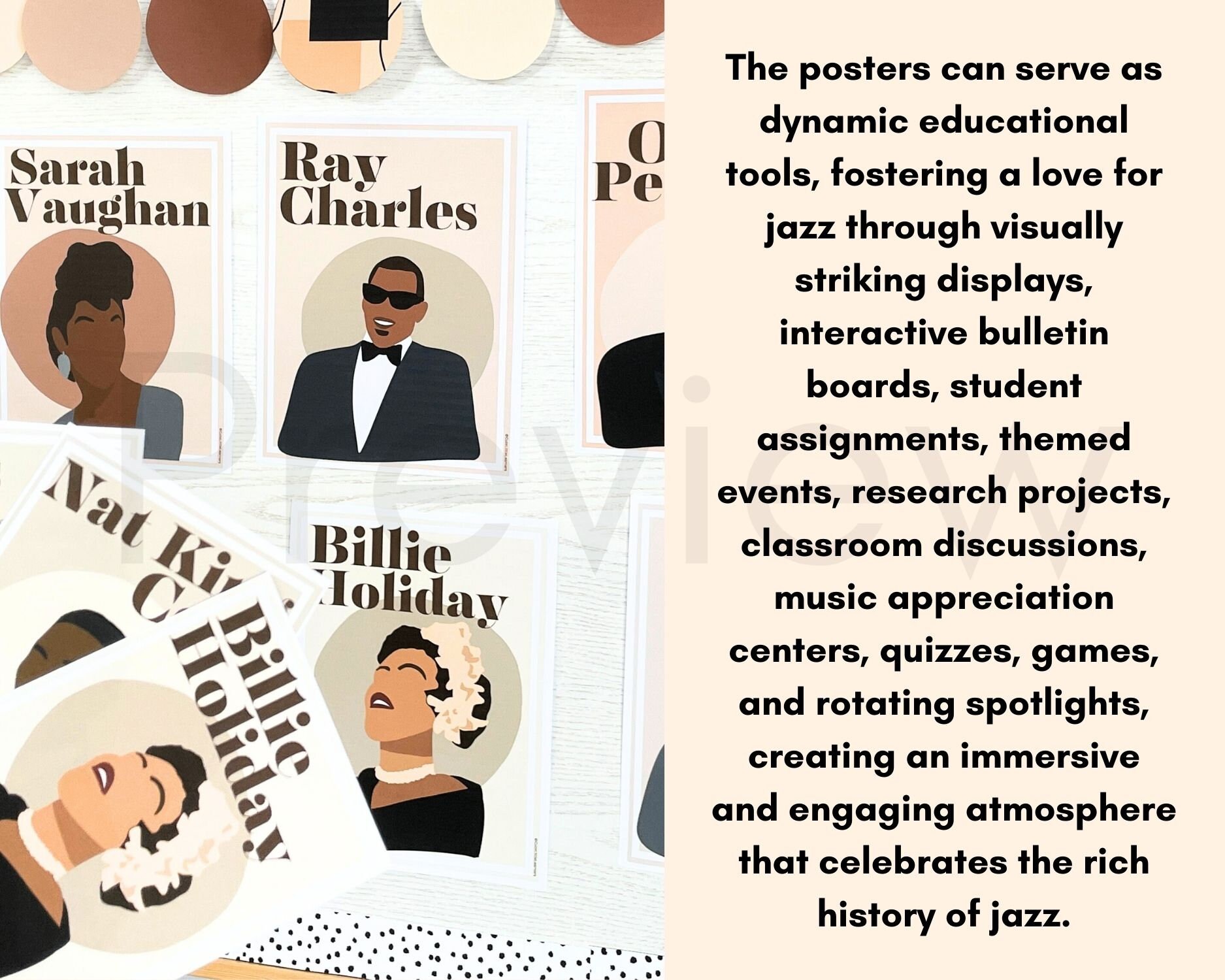 Printable Jazz Musicians Posters – Classroom and Music Room Bulletin ...
