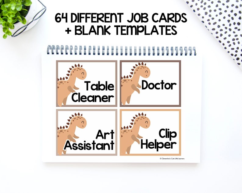 Editable Classroom Jobs Boho Dinosaurs Bulletin Board & Classroom Decor ...