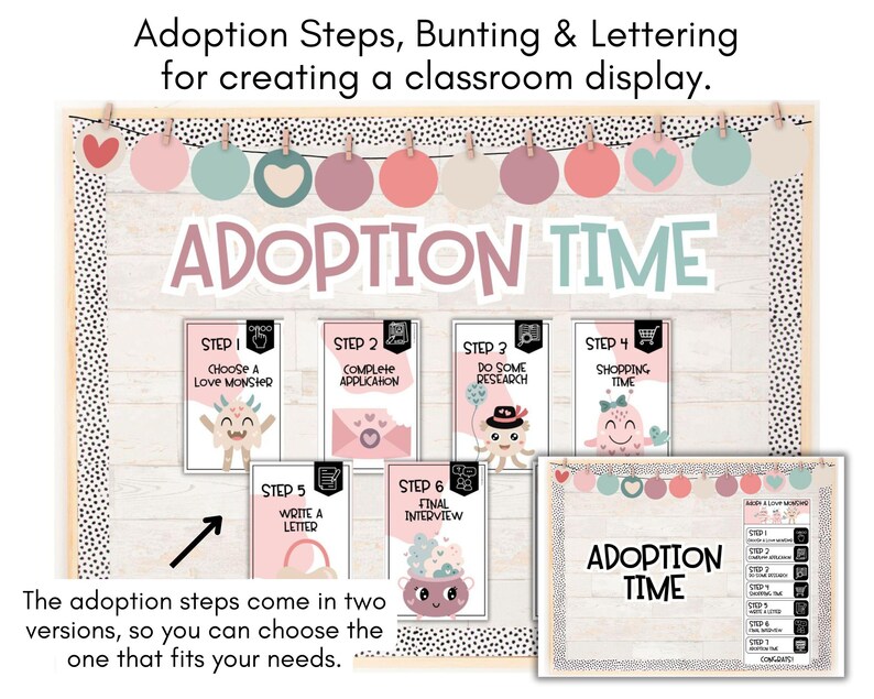 Adopt a Love Monster Project Based Learning, Printable Valentine's Day ...