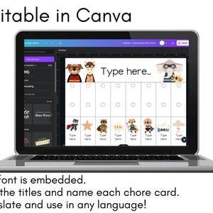 Printable Chore Charts Superhero Themed, Editable Visual Schedule ...