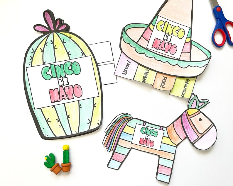 Cinco De Mayo Printable Shape Books for Learning Editable Version ...