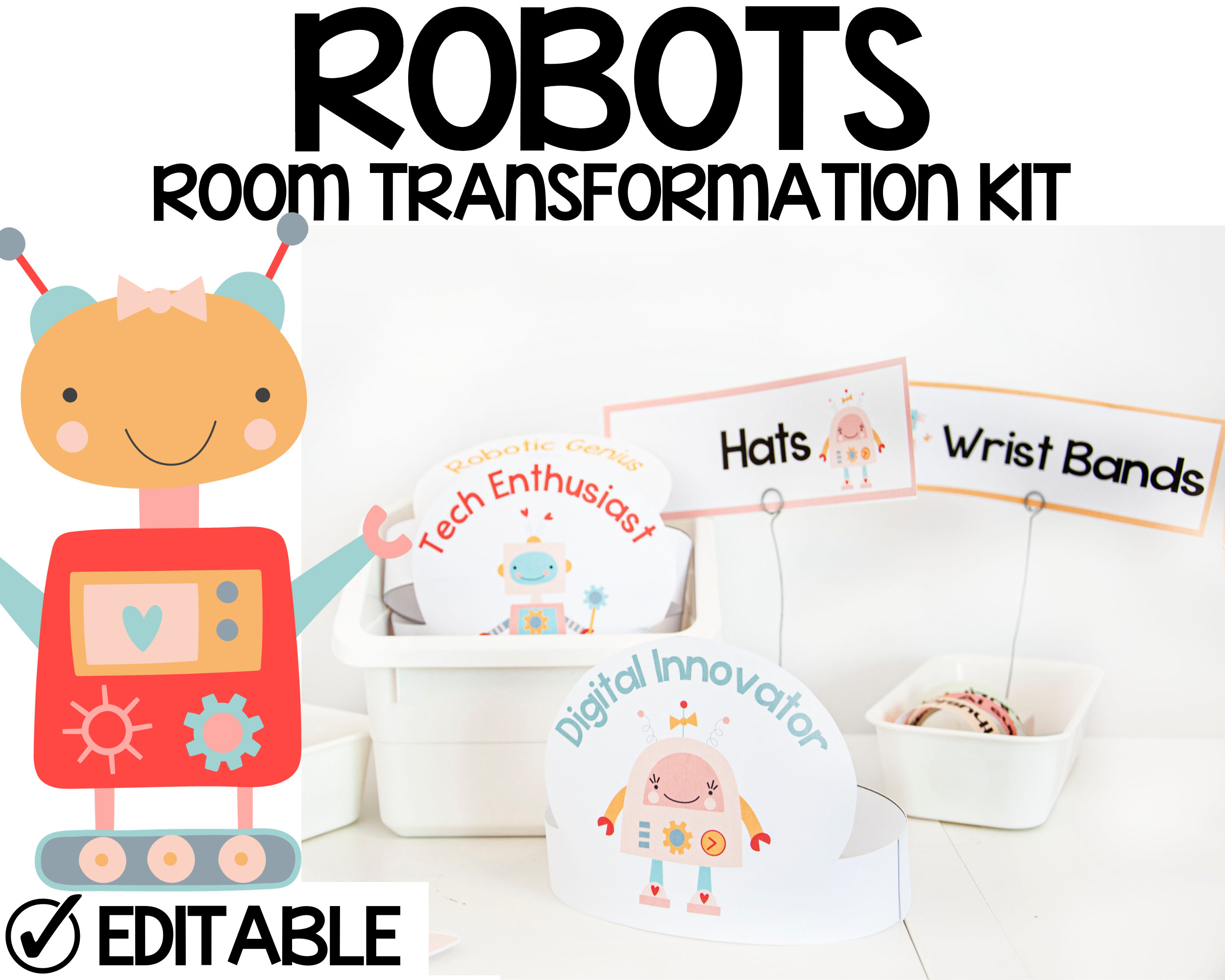 Robots and AI Room Transformation Kit Bulletin Board - Etsy