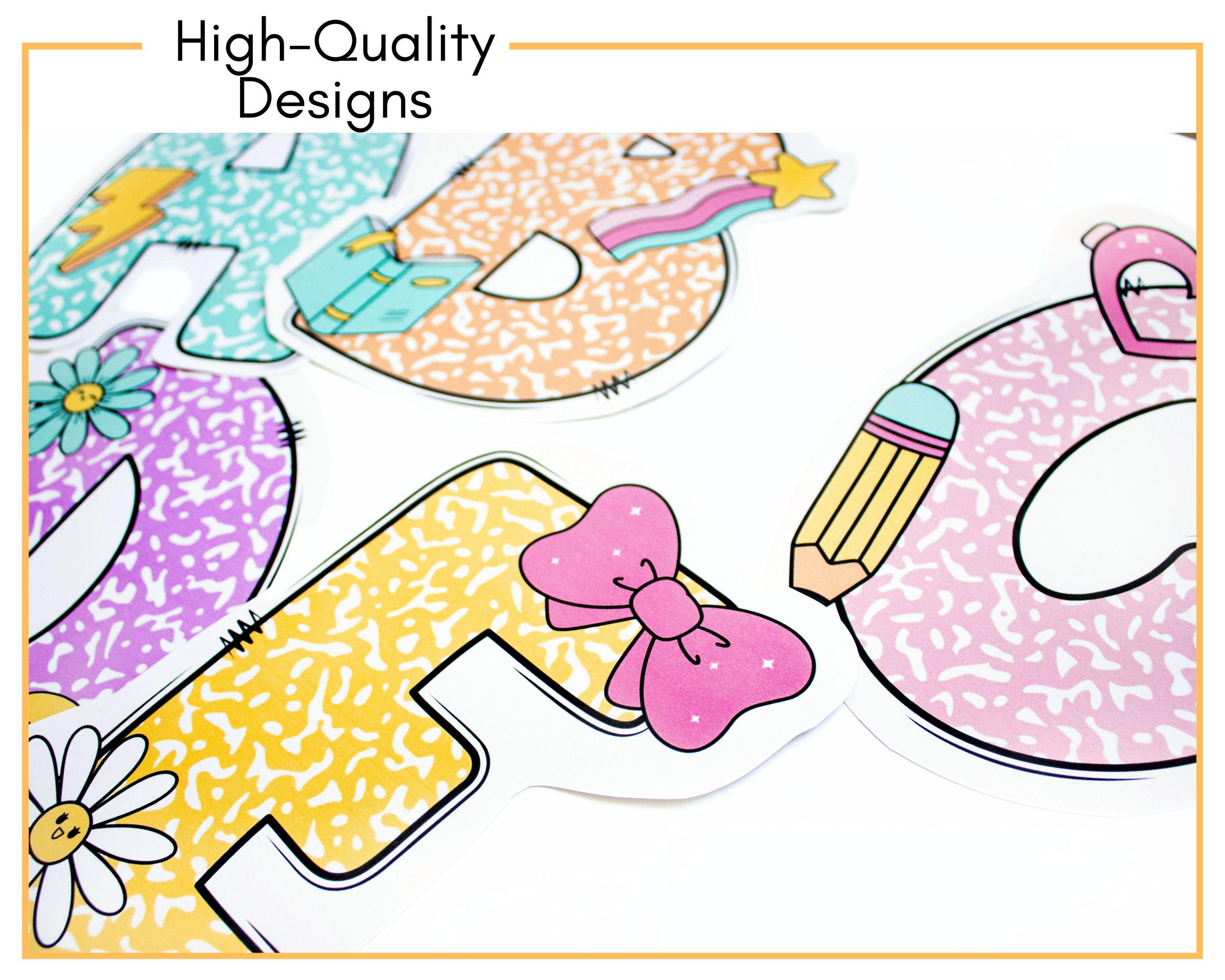 Printable Pastel Composition Notebook Letters & Numbers - Back to ...