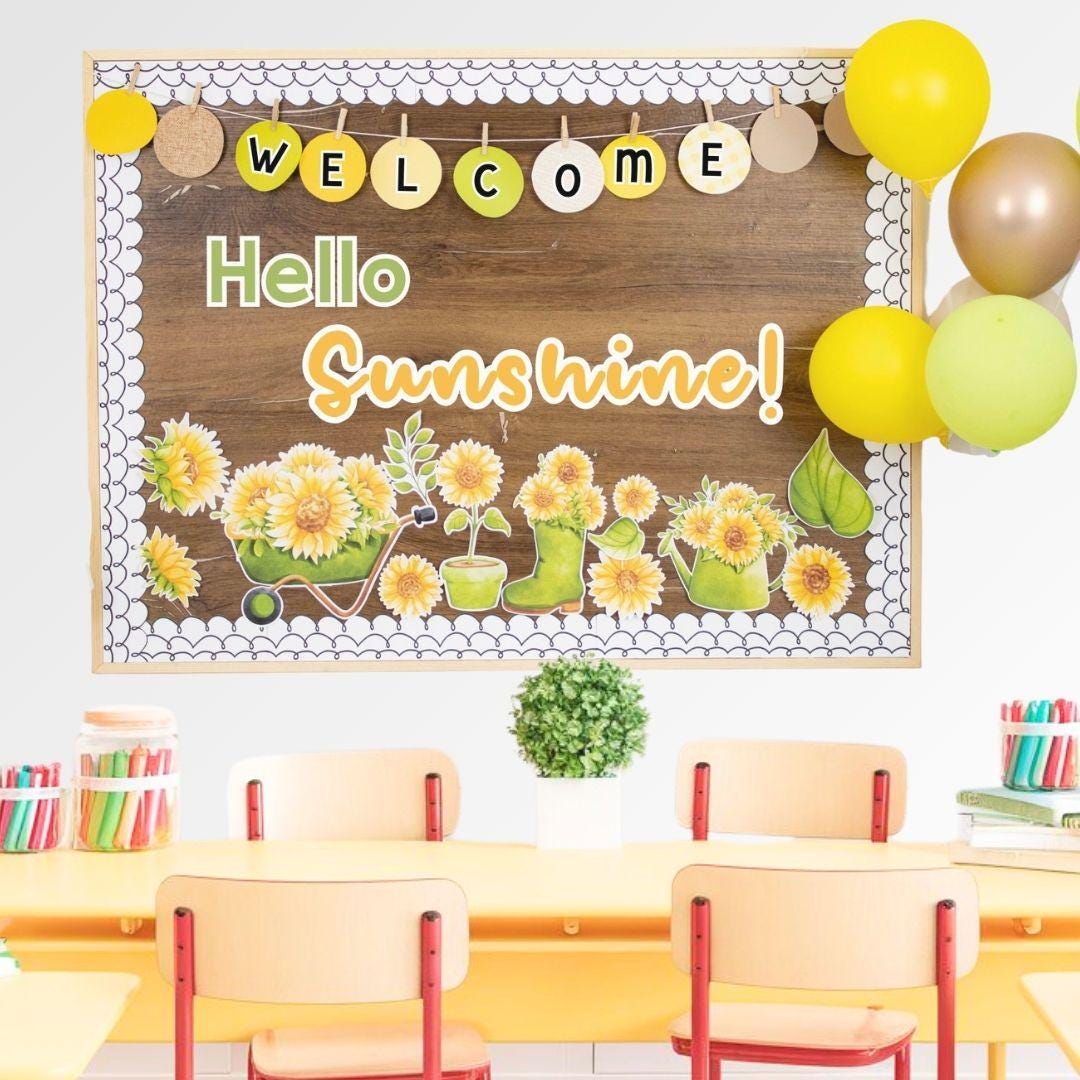 Sunflowers Back to School, Open House & Meet the Teacher Kit, Editable ...
