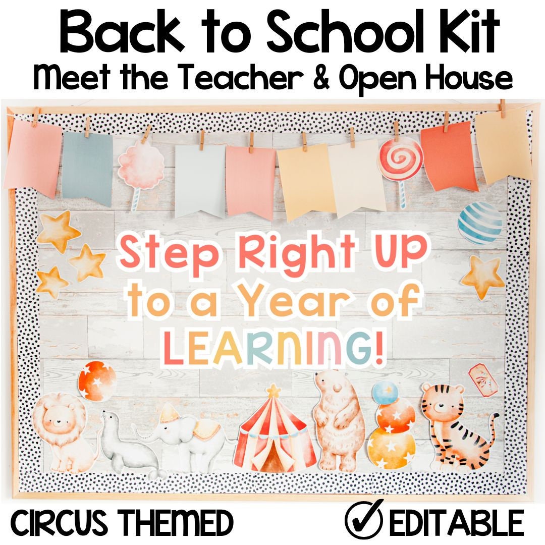 Circus Back to School, Open House & Meet the Teacher Kit, Welcome ...