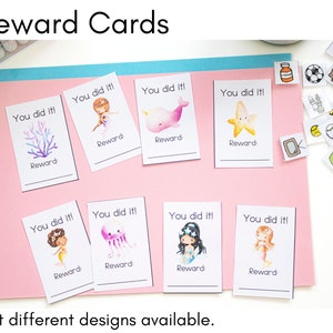 Printable Chore Charts Mermaid Themed, Editable Visual Schedule & Chore ...