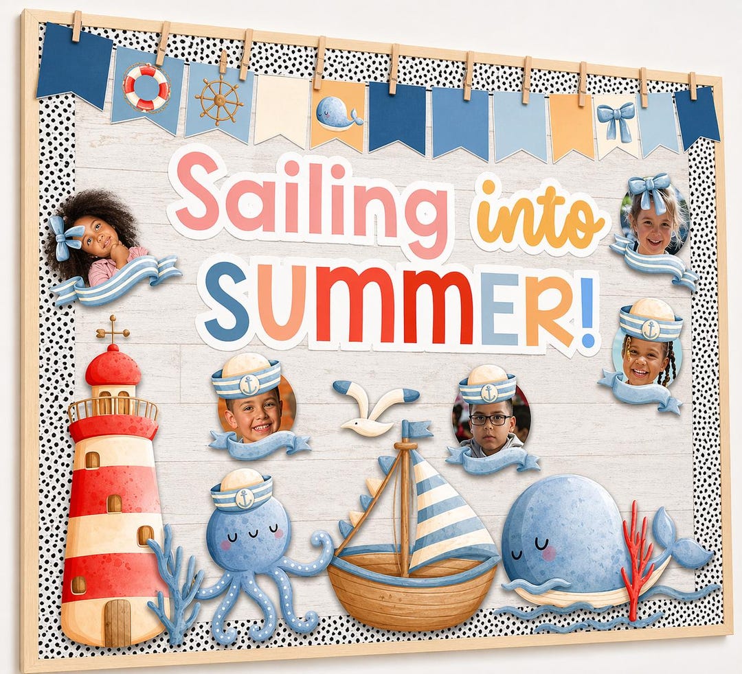 End of Year Bulletin Board Kit, Easy Summer Door Decor, Editable ...