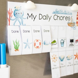 Printable Flip Routine Chart, Editable Morning, Evening, Bedtime Flip ...