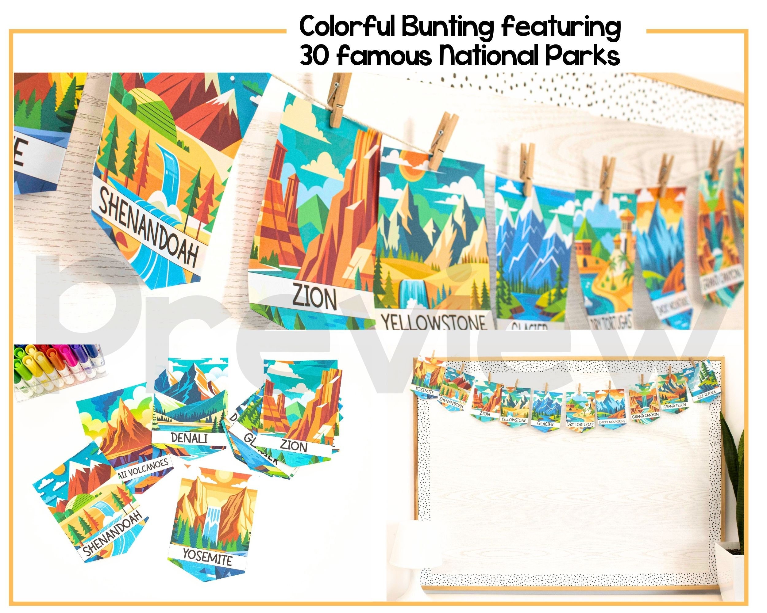 National Parks Classroom Decor, Bulletin Board Posters, Research ...