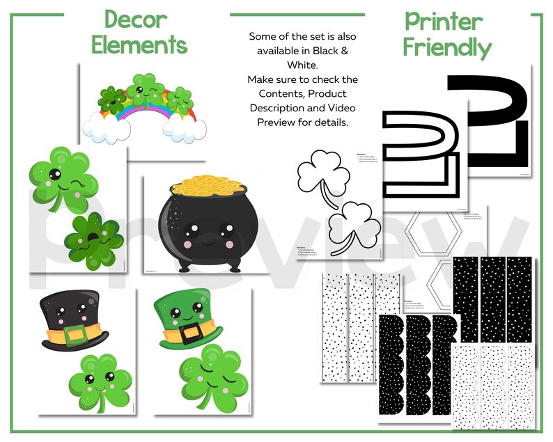 St. Patrick’s Day Clovers Bulletin Board – Interactive Classroom Decor ...