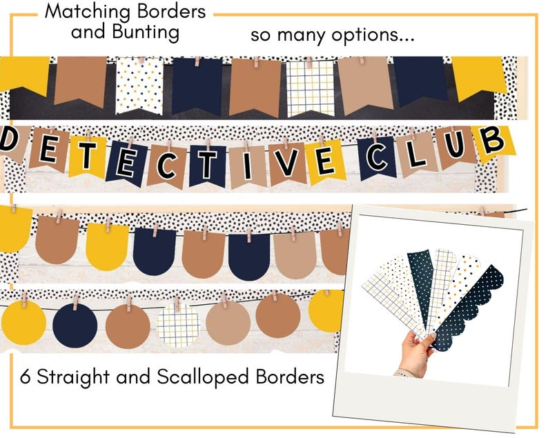 Detective Bulletin Board | Editable Classroom Theme and Poster Set With ...
