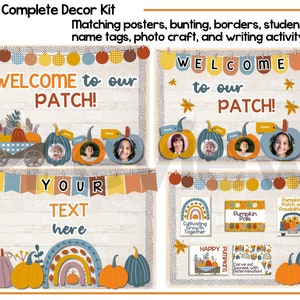 Halloween and Fall Pumpkin Patch Bulletin Board & Classroom Decor ...