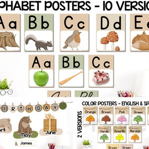 Woodland Classroom Decor Bundle, Bulletin Boards, Back to School Open ...