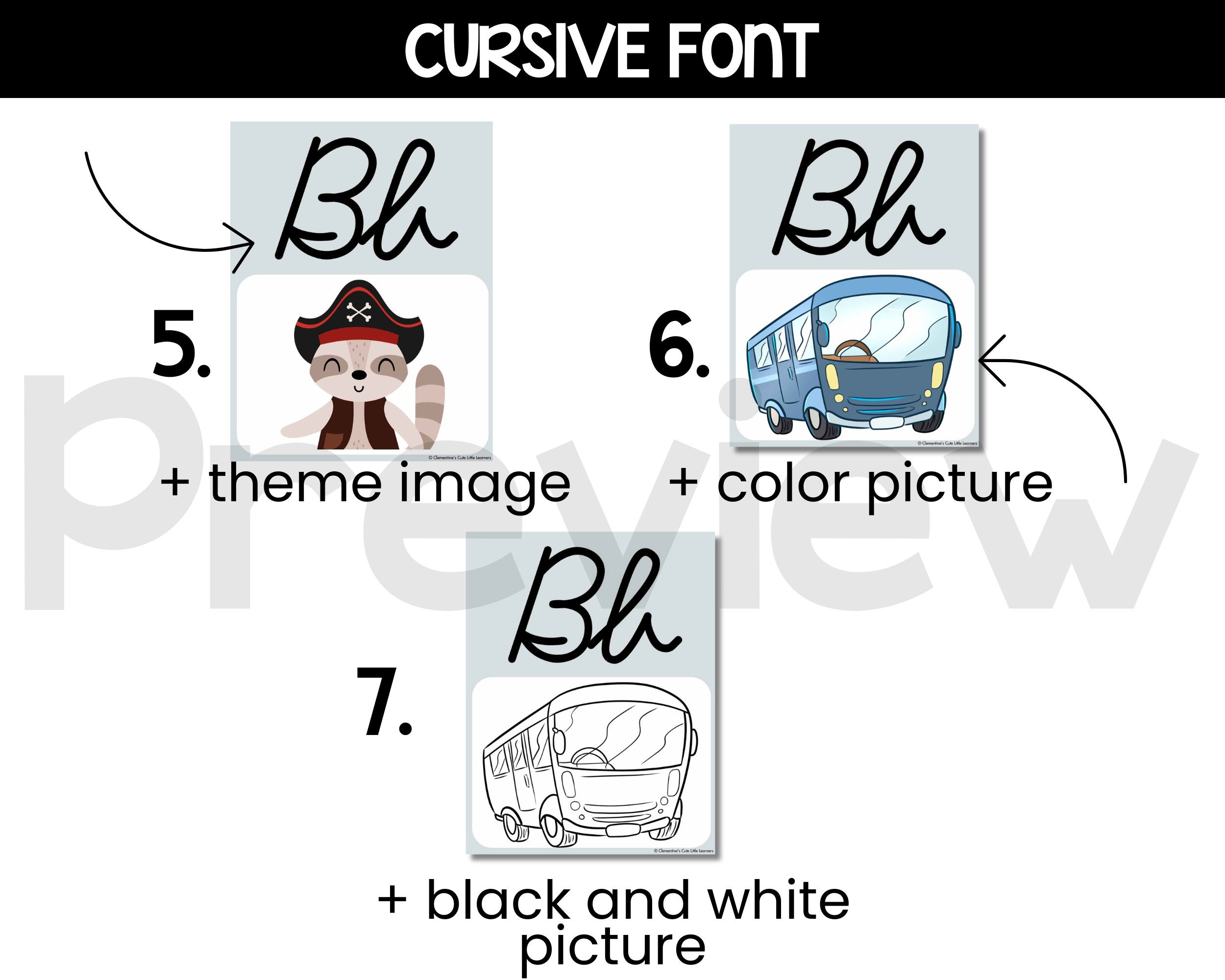 Alphabet Posters Pirates Themed Primary Cursive & - Etsy