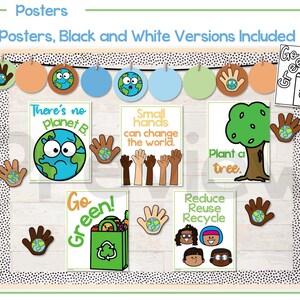 Earth Day Cute Kids Bulletin Board & Classroom Decor + Editable ...