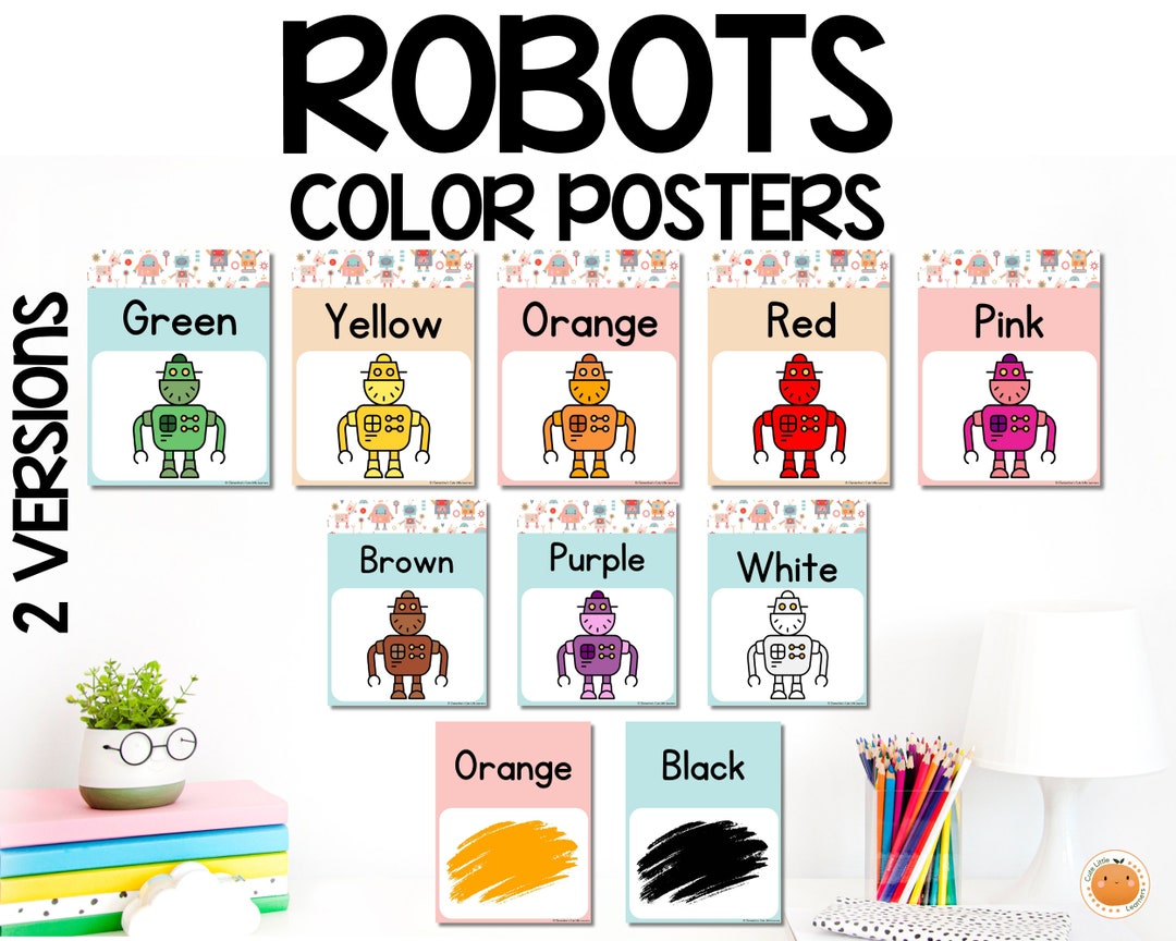 Robots & AI Themed Color Posters for Bulletin Boards and - Etsy