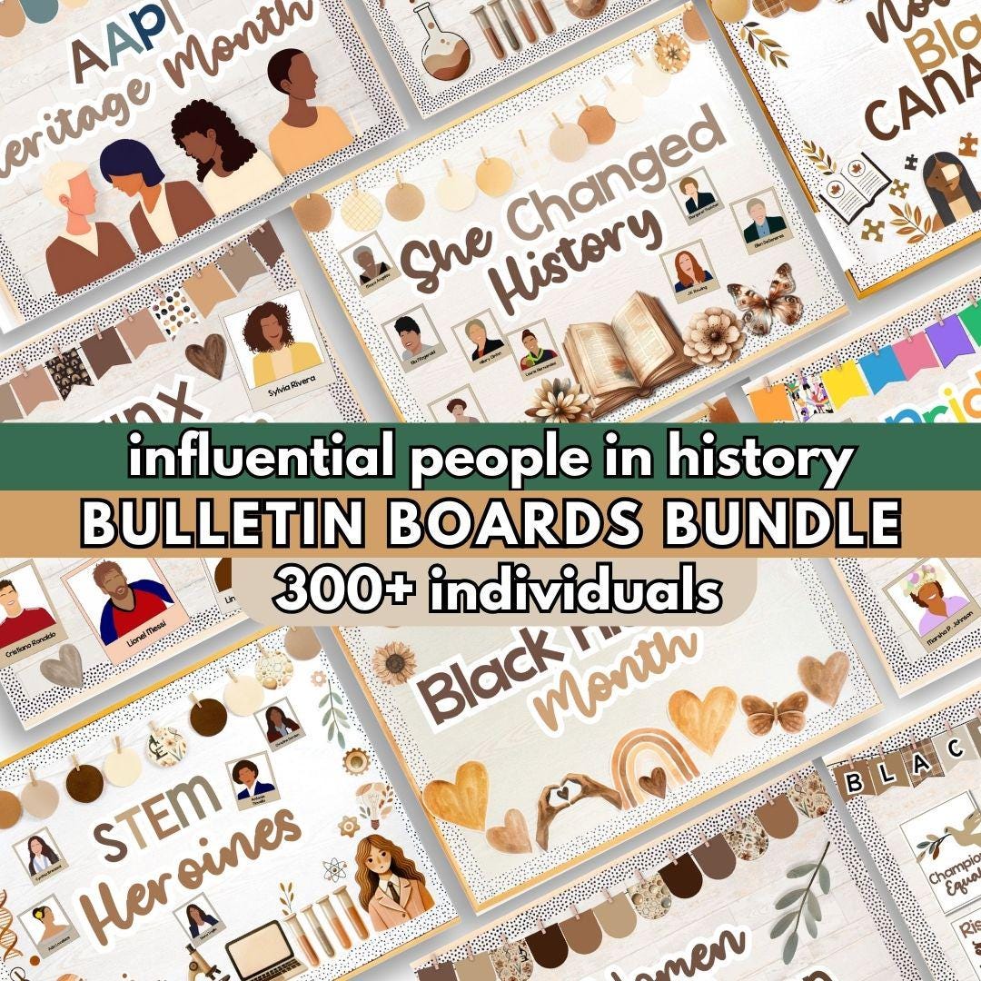 Educational Bulletin Boards - Growing Bundle - Influential People ...