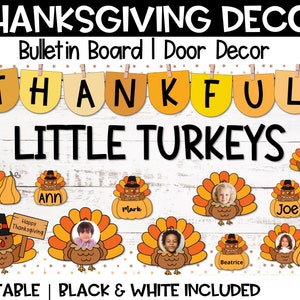 Thanksgiving Little Turkeys Bulletin Board & Classroom Decor - Etsy