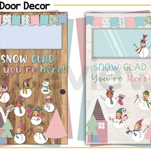 Winter Snowmen Bulletin Board & Classroom Decor Editable Versions ...
