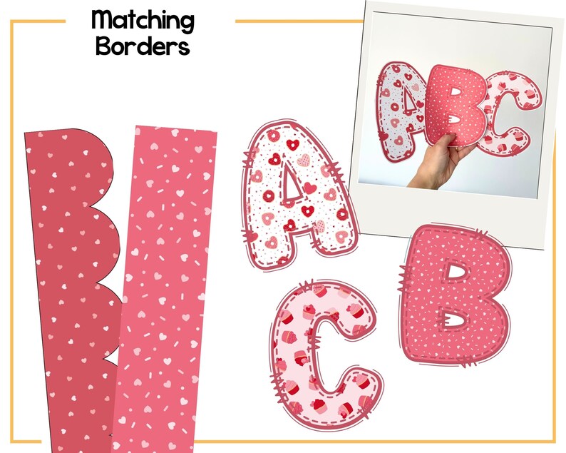 Sweet Valentine's Day Lettering for Bulletin Board Titles Classroom ...