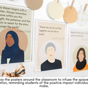 Women's History Month Quote Posters for Bulletin Board, Motivational ...