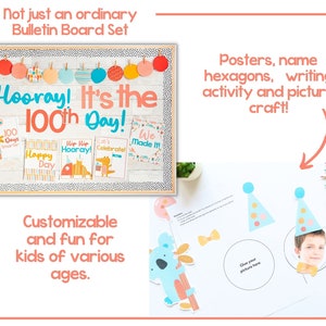 100 Days of School Bulletin Board & Interactive Classroom Decor ...