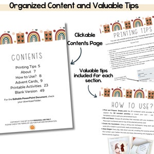 Printable Kindness Advent Calendar Cards December & Christmas Activity ...