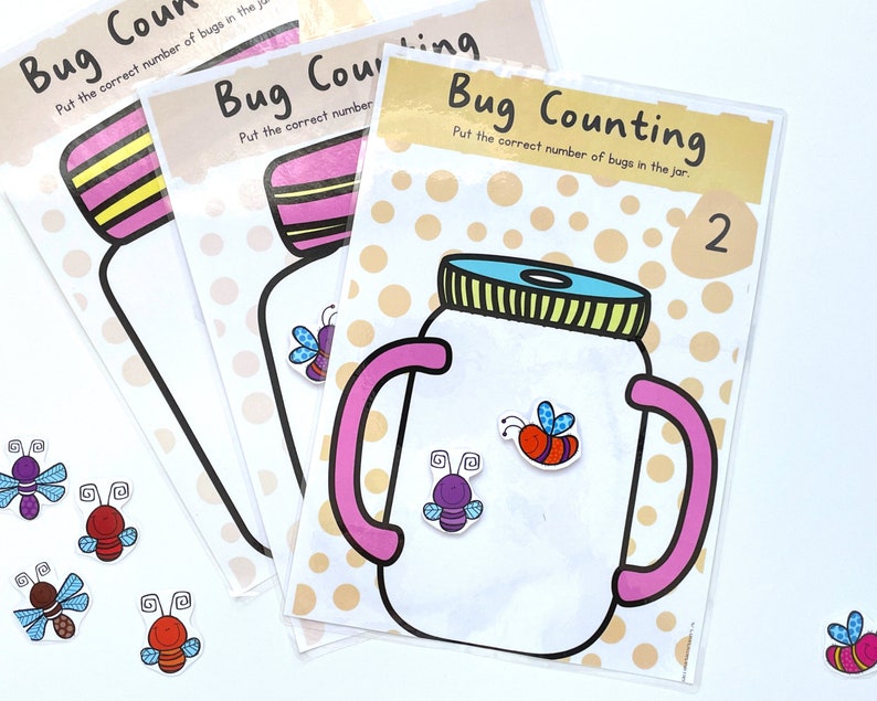 Counting Game / Activity for Toddlers or Kindergarteners Spring Bugs ...